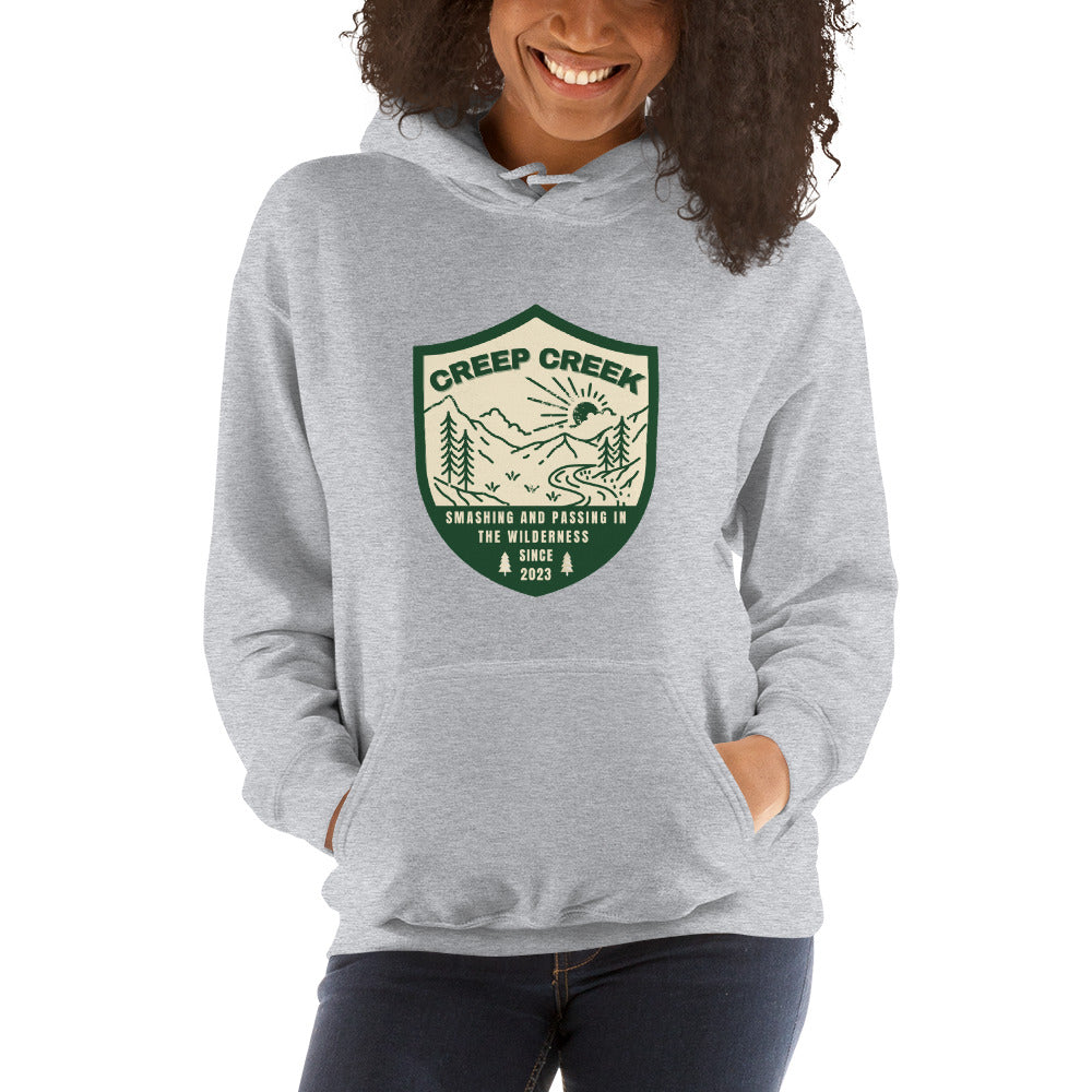 Unisex CREEP CREEK Hoodie – True Crime and Cocktails Merch!